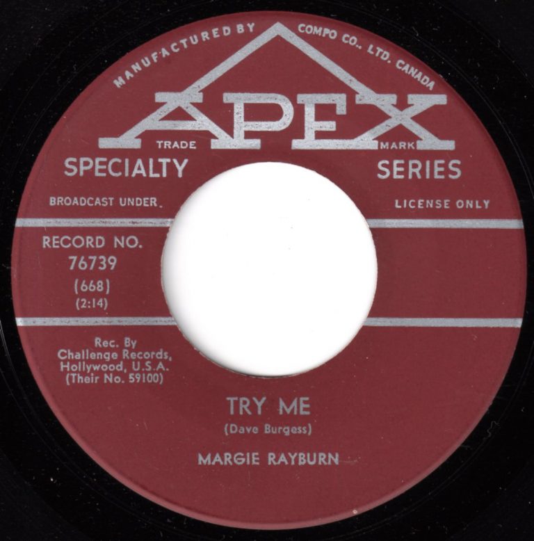 Try Me by Margie Rayburn - 1961 Hit Song - Vancouver Pop Music ...