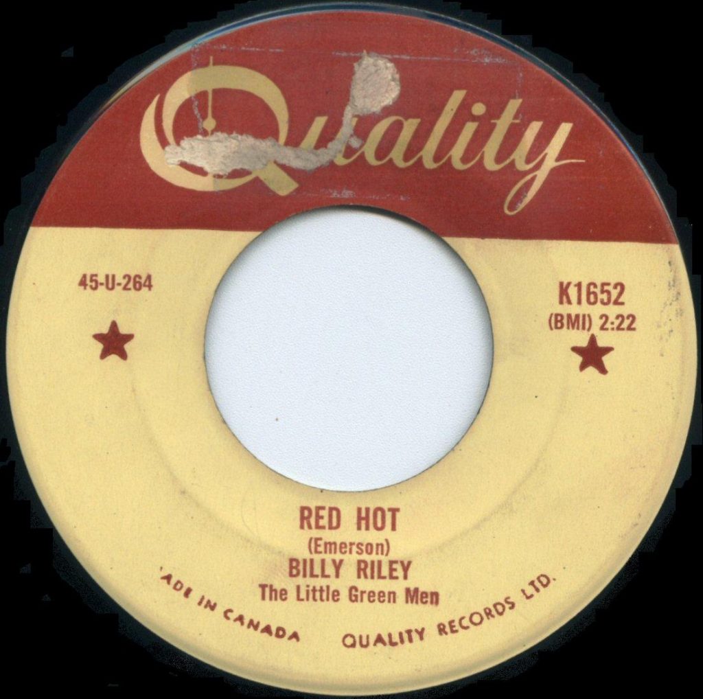 Red Hot by Billy Riley - 1957 Hit Song - Vancouver Pop Music Signature ...