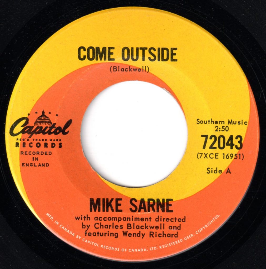 Come Outside by Mike Sarne - 1962 Hit Song - Vancouver Pop Music ...