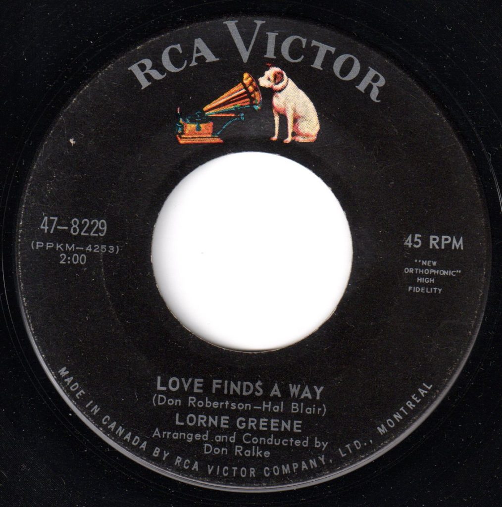 Love Finds A Way by Lorne Greene - 1963 Hit Song - Vancouver Pop Music ...