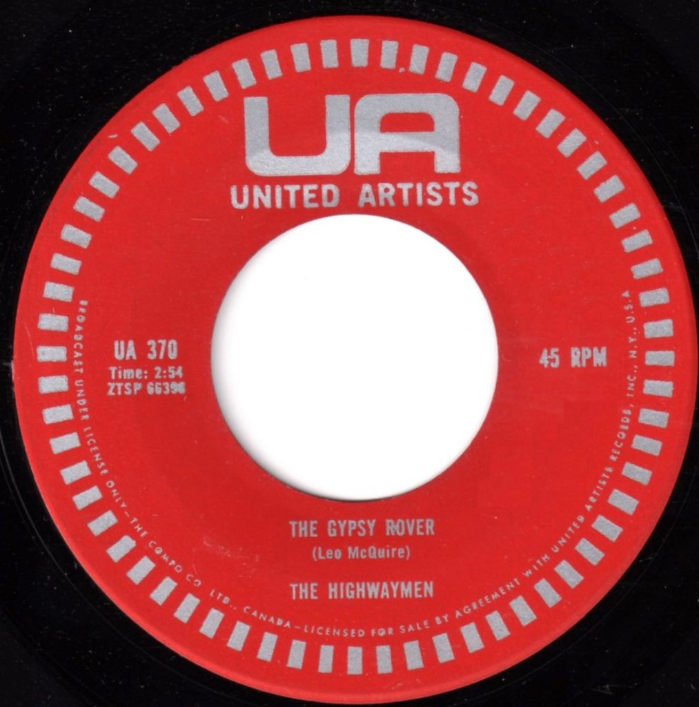 The Gypsy Rover by The Highwaymen - 1961 Hit Song - Vancouver Pop Music ...