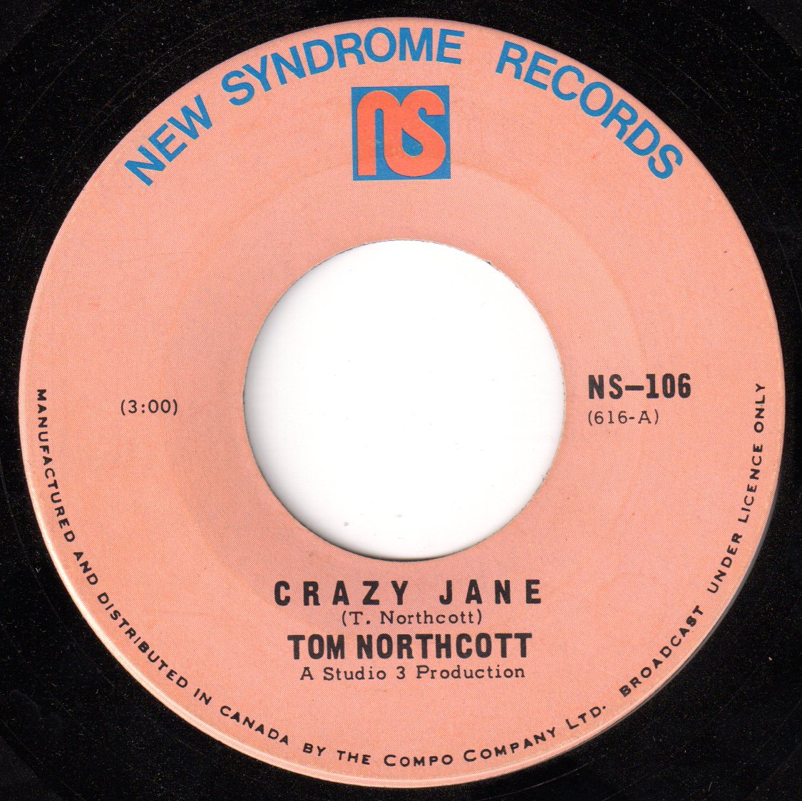 Crazy Jane by Tom Northcott - 1970 Hit Song - Vancouver Pop Music ...