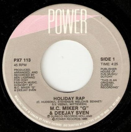 Holiday Rap by MC Miker G & Deejay Sven - 1987 Hit Song - Vancouver Pop ...