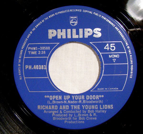 Open Up Your Door by Richard & The Young Lions - 1966 Hit Song ...