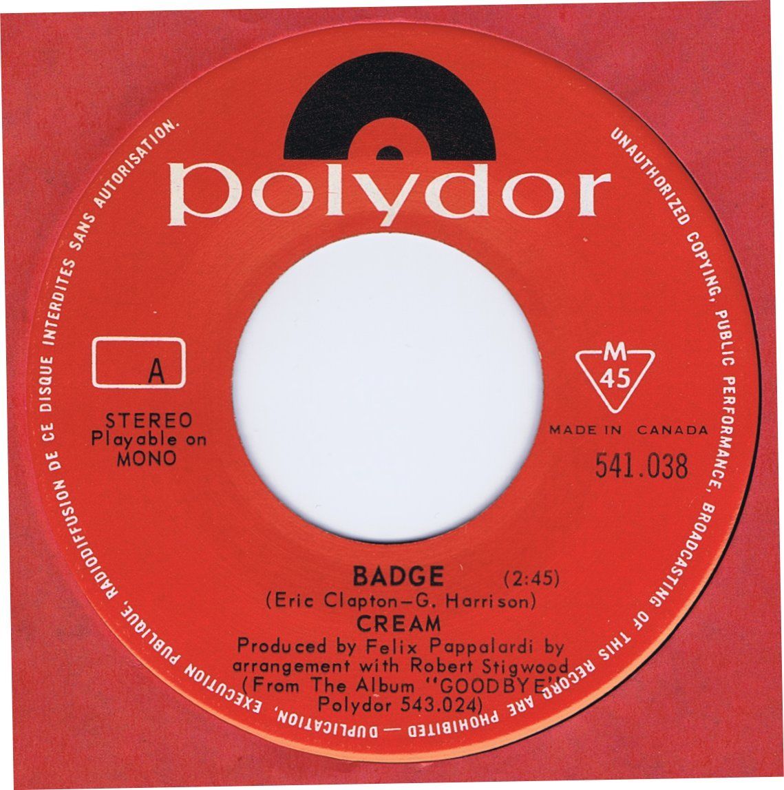 Badge by Cream - 1969 Hit Song - Vancouver Pop Music Signature Sounds