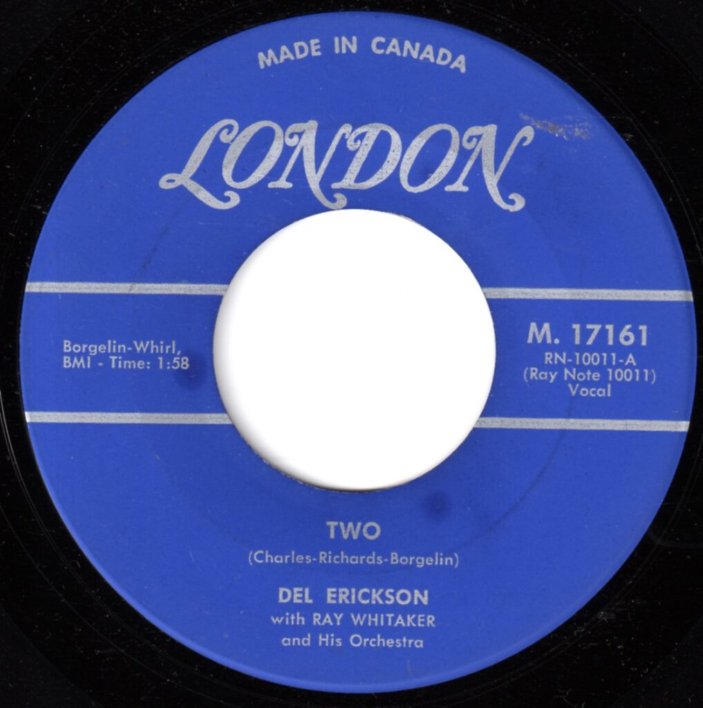 Two by Del Erickson - 1961 Hit Song - Vancouver Pop Music Signature Sounds