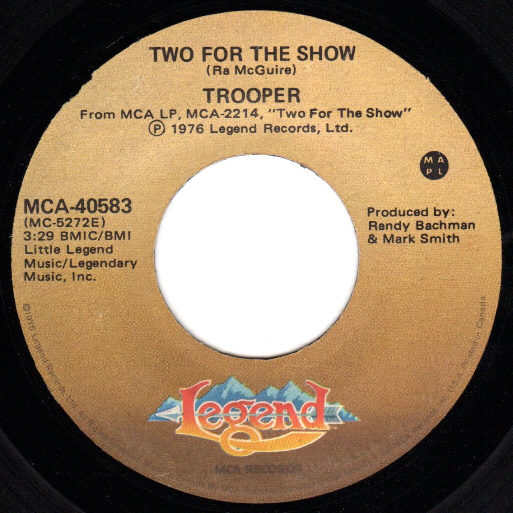 Two For The Show by Trooper - 1976 Hit Song - Vancouver Pop Music ...