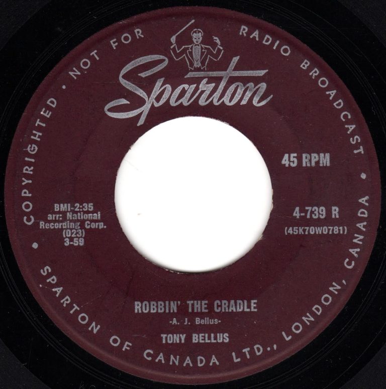 Robbin' The Cradle by Tony Bellus - 1959 Hit Song - Vancouver Pop Music ...