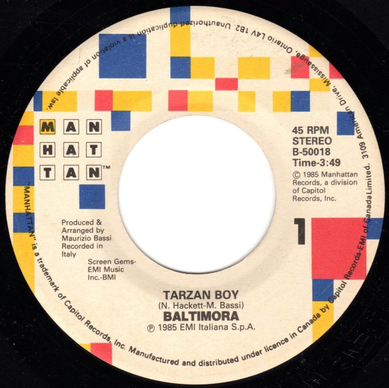 Tarzan Boy by Baltimora - 1986 Hit Song - Vancouver Pop Music Signature ...