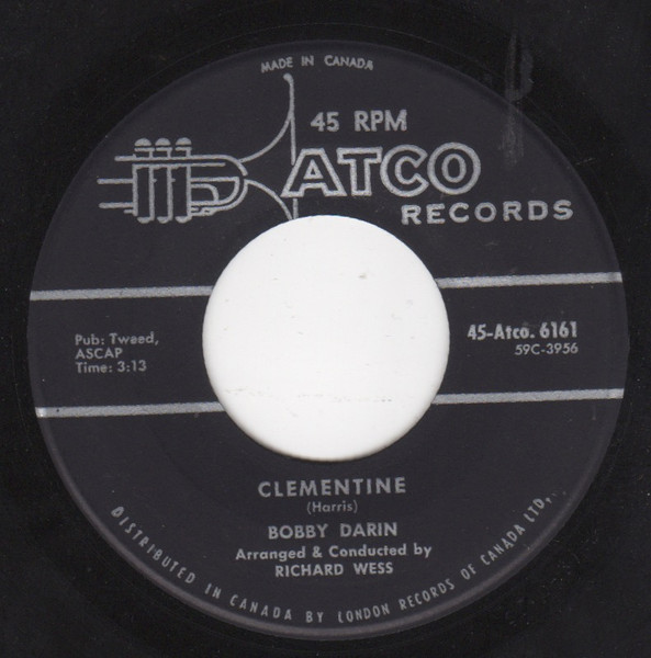 Clementine by Bobby Darin - 1960 Hit Song - Vancouver Pop Music ...