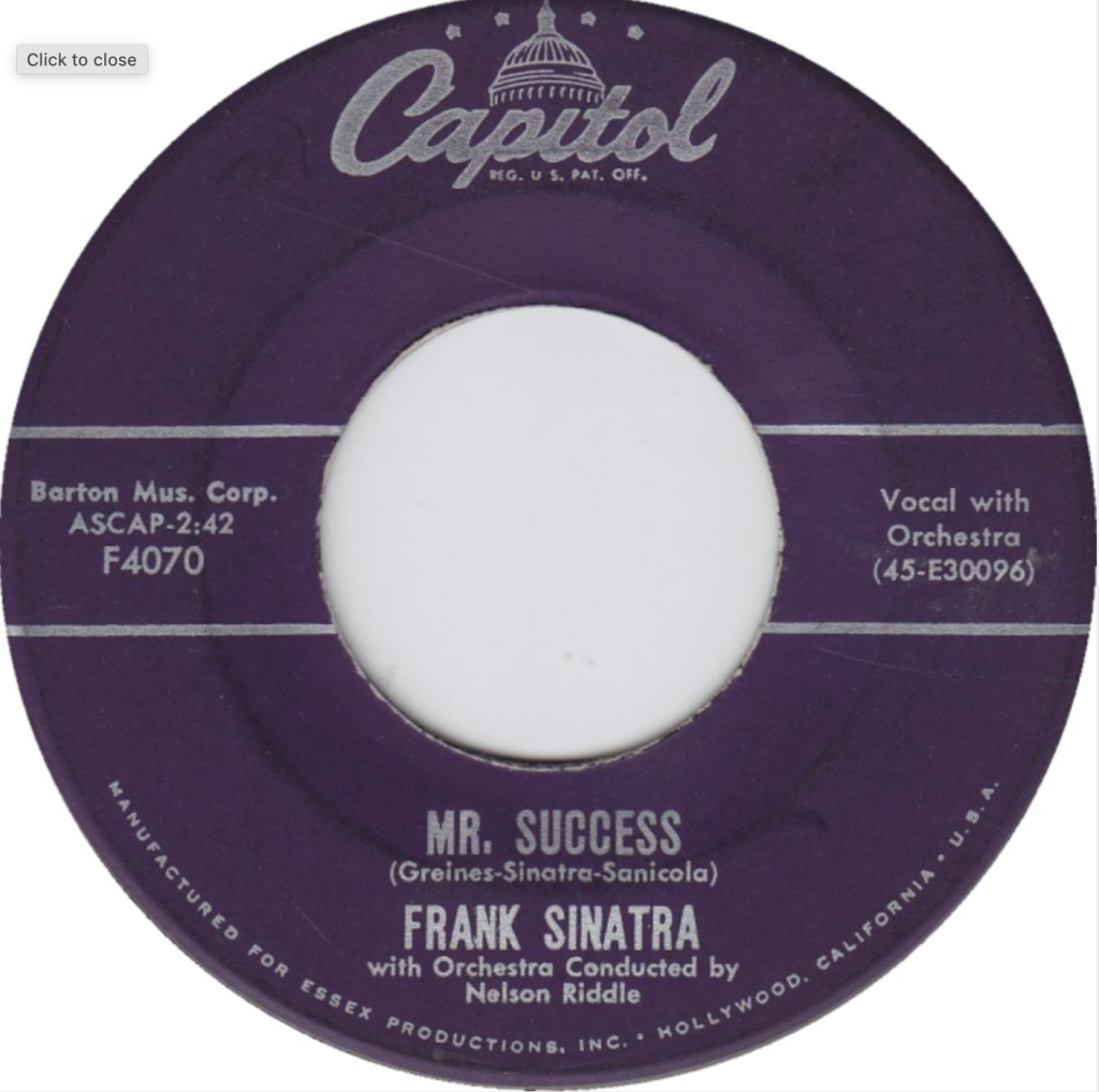Mr. Success by Frank Sinatra - Hit Song - Vancouver Pop Music Signature ...